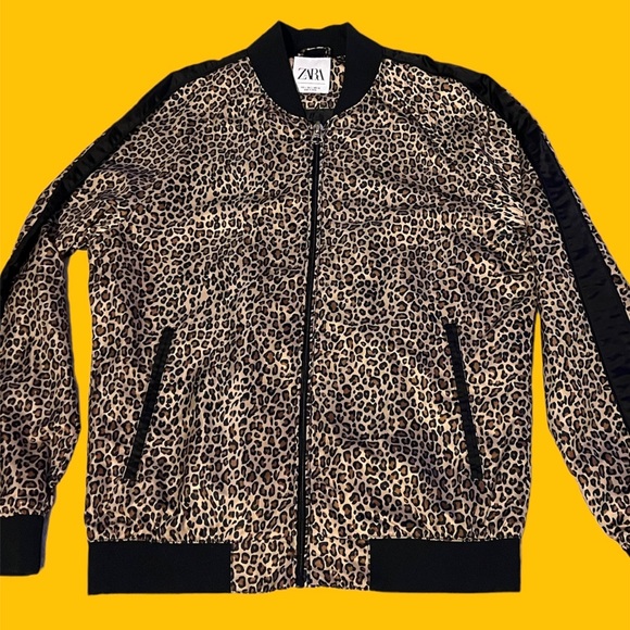 Zara | Jackets & Coats | Zara Leopard Bomber Jacket | Poshmark
